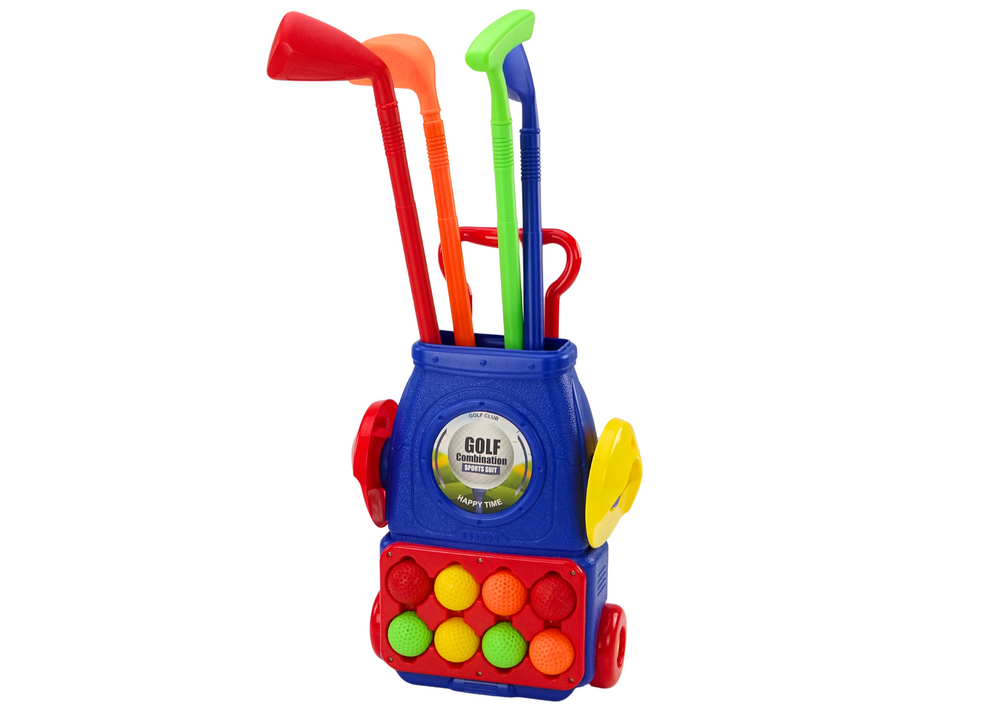 Mini golf set kolica na kotačima s 4 palice i loptice – AV SHOP