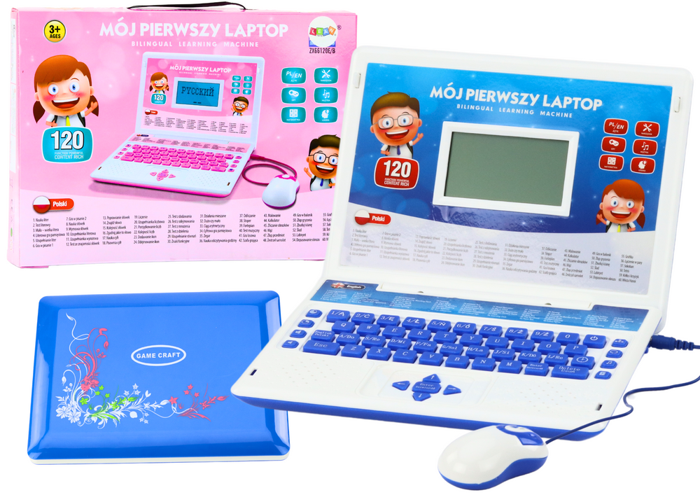 Edukativni interaktivni dječji laptop sa 60 funkcija – plavi – AV SHOP