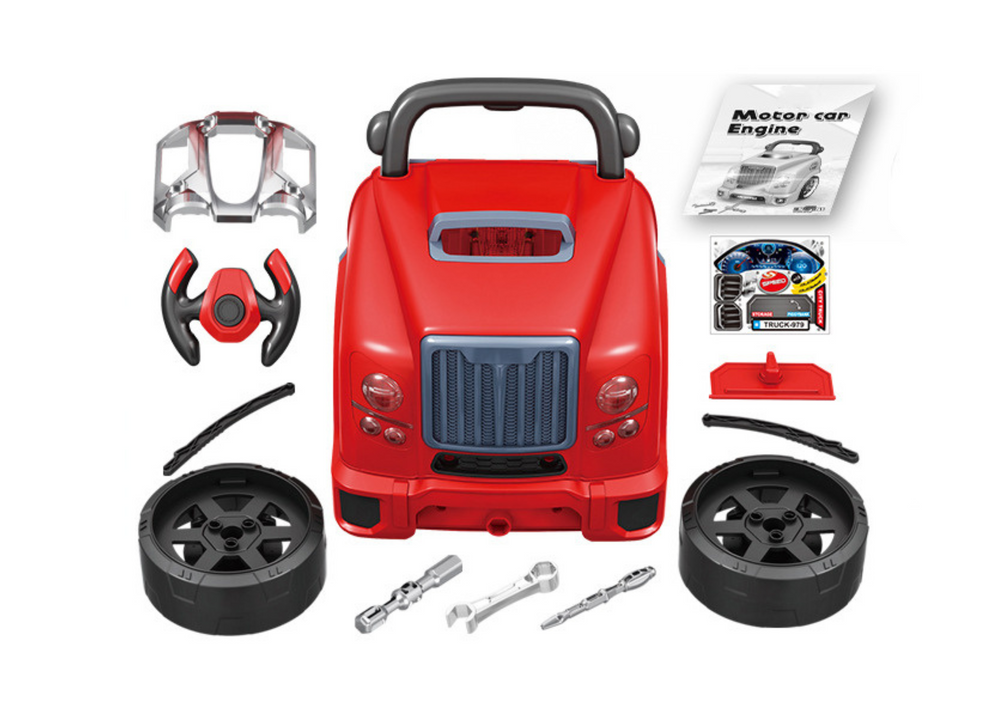 Dječji set alata za sastavljanje u obliku kamiona – crveni – AV SHOP