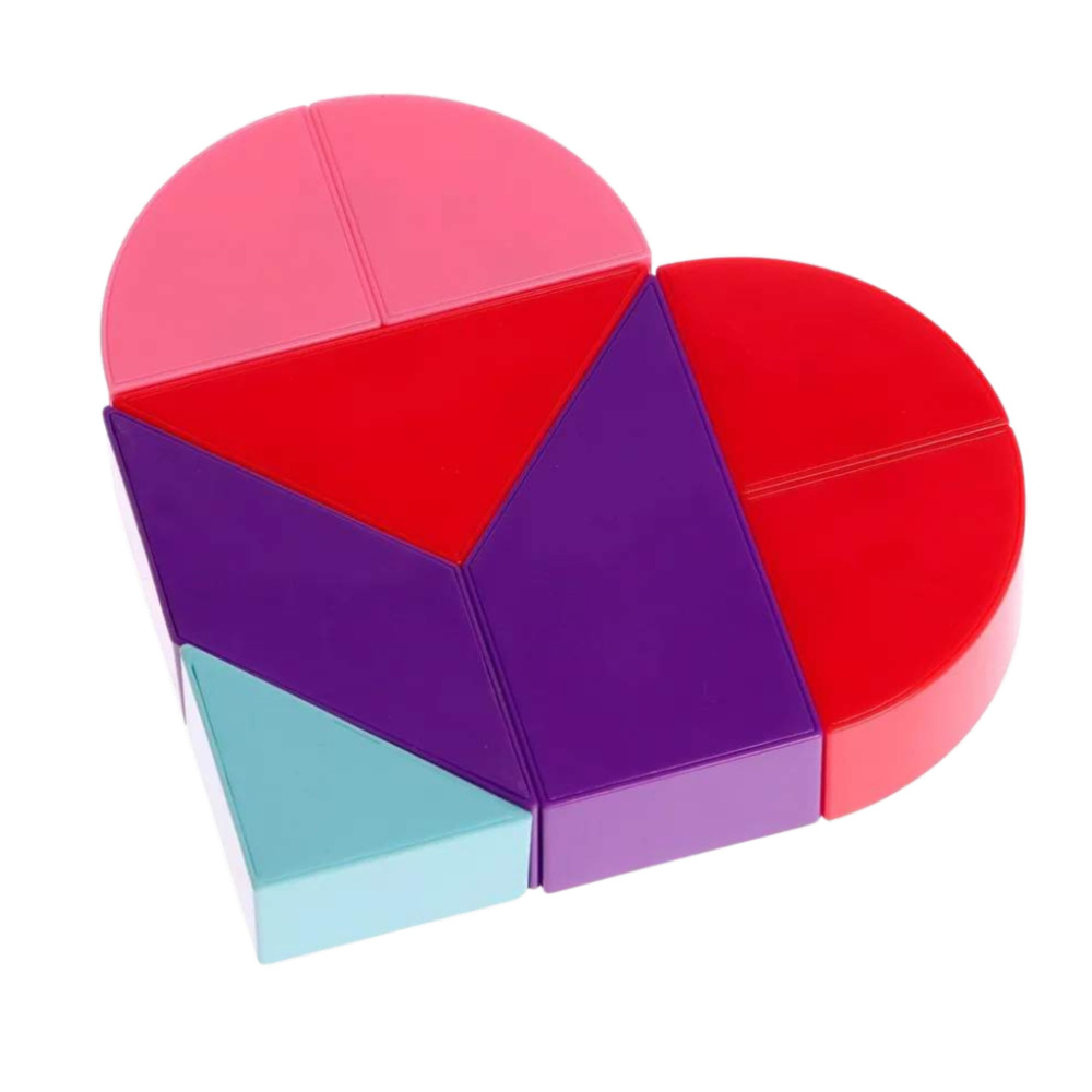 Magnetni blokovi Tangram u oblik u srca – 8 elemenata – AV SHOP