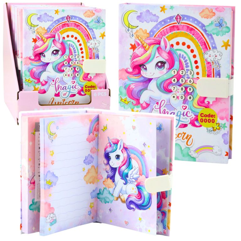 Cute Diary Notebook Code Unicorn Melodies Colorful Pages – AV SHOP